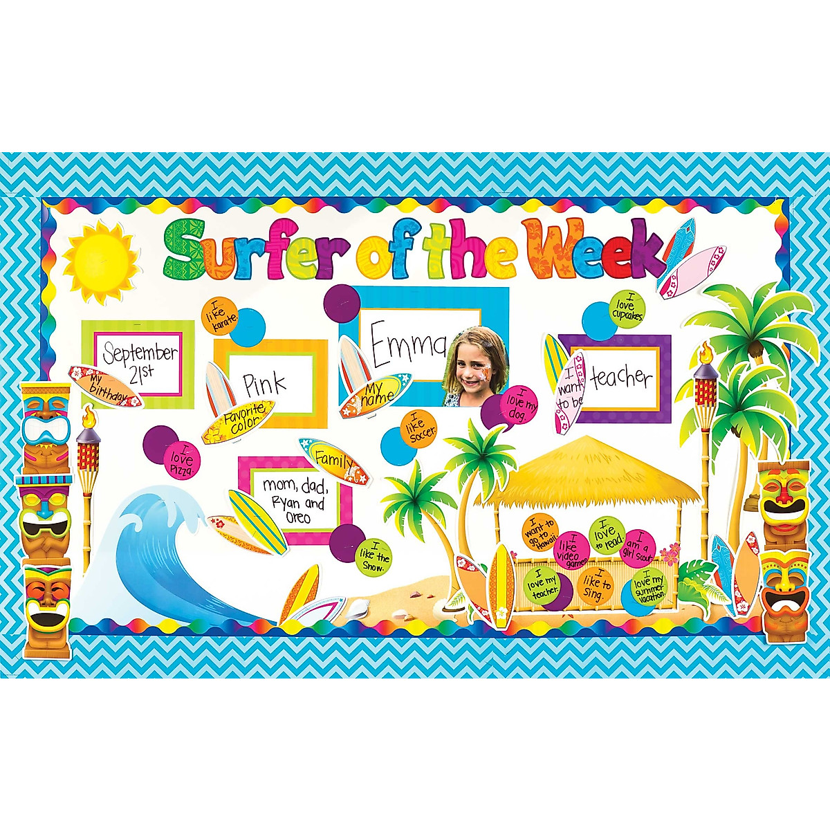 Teacher Created Resources Surf's Up Funtastic 4-Inch Letters Combo Pack (5518)