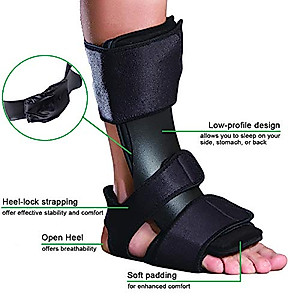 Orthomen Dorsal Night Splint for Plantar Fasciitis Pain Relief, Foot Drop Brace for Sleeping(L/XL)