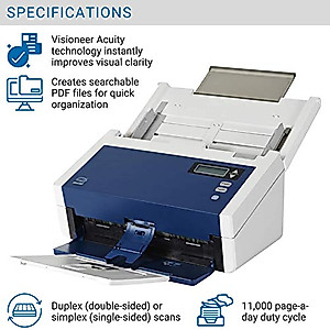 Xerox DocuMate 6480 Duplex Document Scanner for PC, Automatic Document Feeder