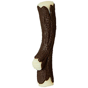 Nylabone Extreme Tough Dog Chew Toy Wooden Stick, Durable, Cleans Teeth, Bacon Flavour, M, for Dogs Up to 16 kg
