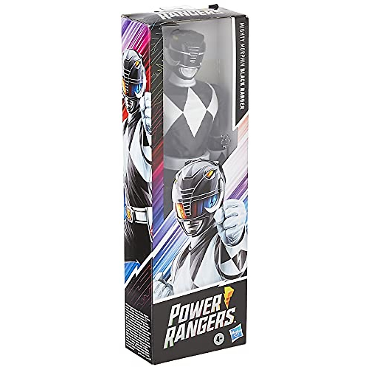 Power Rangers Mighty Morphin Black Ranger 12-Inch Action Figure Toy Inspired by Classic TV Show, with Power Axe Accessory