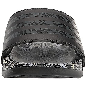 adidas Women's Adilette Comfort Slides Sandal, Core Black/Core Black/Almost Pink, 11