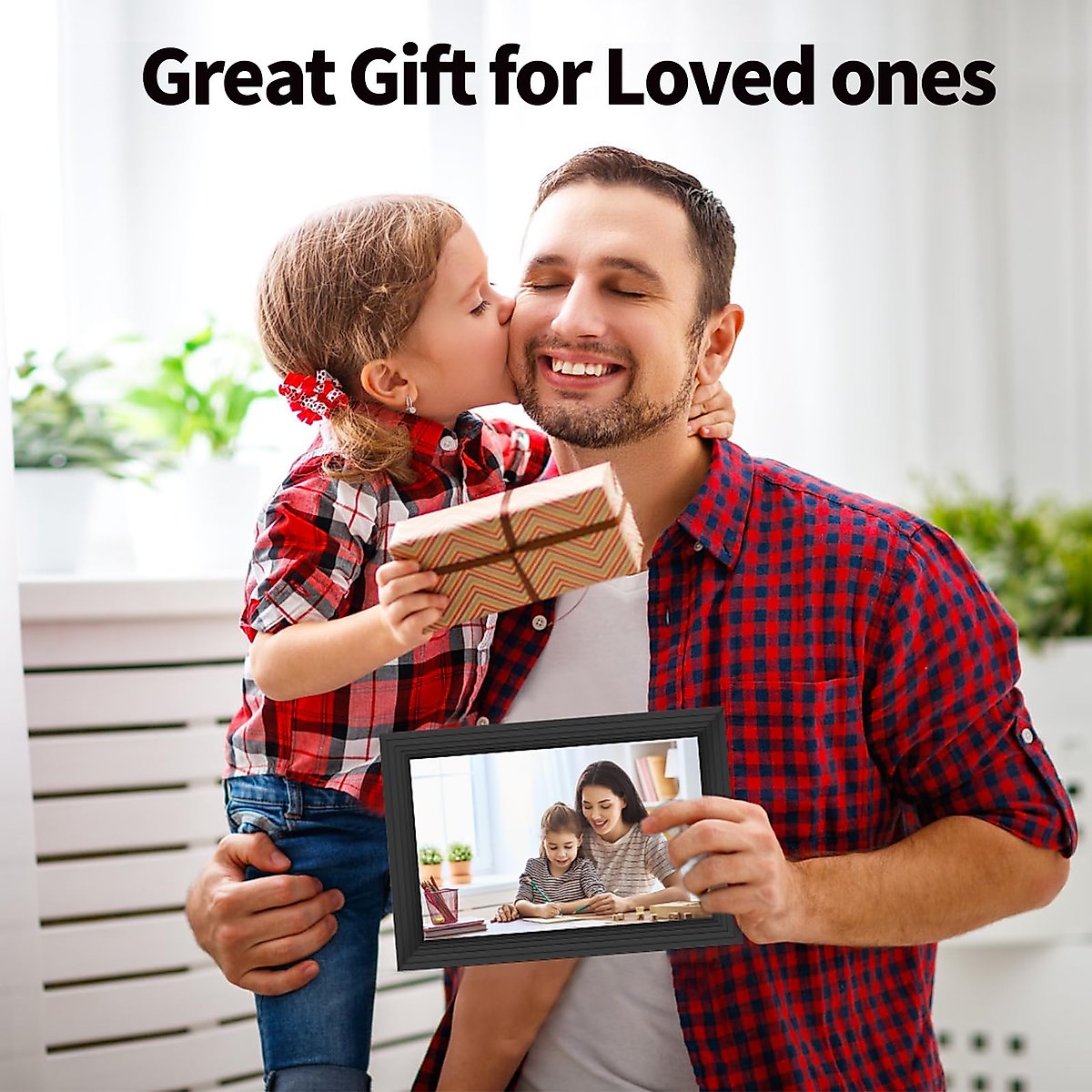 SAIWAN 10.1 Inch Smart WiFi Digital Picture Frame 1280x800 IPS Touch Screen Digital Photo Frame, Auto-Rotate, Built in 32GB Memory, Share Moments Instantly via Free App or Email from Anywhere