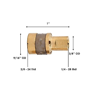 Hilitand 5PCS Welding Gun Tip Adapters, 169716 Brass Gas Diffuser Welding Accessory for Miller M-10/15 Hobart MIG Welding Gun