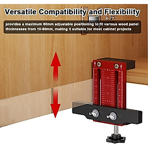 Cabinet Door Installation Positioner, Aluminum Alloy Cabinet Hardware Jig, Adjustable Length Versatile Cabinet Installation Tool Compatible