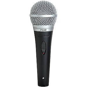 Shure PG48-QTR Cardioid Dynamic Vocal Microphone with On-Off Switch includes 15' XLR to 1/4" Cable