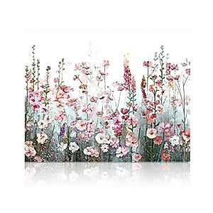 SUMGAR Paint by Numbers for Adults Flowers Pink, Colorful Canvas DIY Oil Painting Kits for Beginners, Acrylic Drawing Paintwork Crafts 16 x 20 inch (Without Frame)