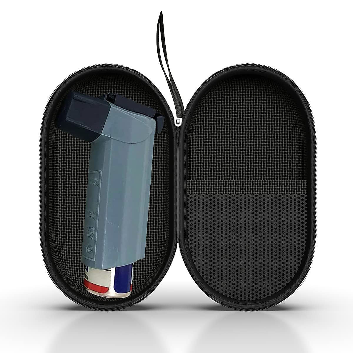 AGOZ Asthma Inhaler Case Zippered Protective Medical Pouch Cover with Wrist Strap (Purple)