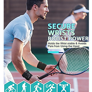 HiRui Wrist Brace Wrist Wrap for TFCC Tears, Ultra-thin Compression Wrist Strap Wrist Support for Workout Basketball Tennis Weightlifting Tendonitis Carpal Tunnel Syndrome-Adjustable (Black, 2 Pack)