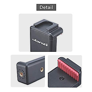 ULANZI ST-07 Phone Tripod Mount with Cold Shoe Mount for Microphone LED Video Light 1/4'' Tripod Screw for iPhone 11/Pro/Pro Max XS Max XR X 8 7 Plus Samsung Galaxy OnePlus Google Pixel Vlog Vlogging