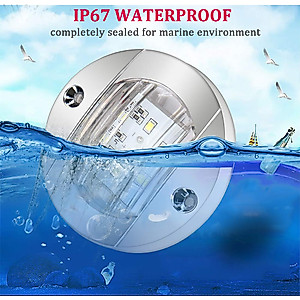 Boaton Boat LED Night Fishing Lights, Courtesy Lights, Deck Lights, Marine Boat Led Lights, Boat Interior Lights, Boat Navigation Lights, Navigation Lights For Boats Led (White)