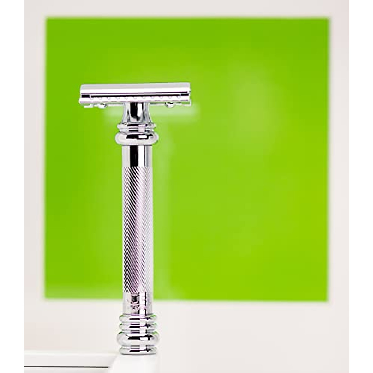 Merkur Heavy Duty Long Barber Pole Safety Razor, Chrome