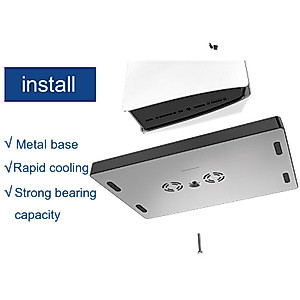 Sequn Vertical Charging Stand for Playstation 5 with Cooling Fan for PS5 Digital Edition/Ultra HD Console, Charging Dock Station with 15 Game Storage Slots and Dual Controller Charger Ports