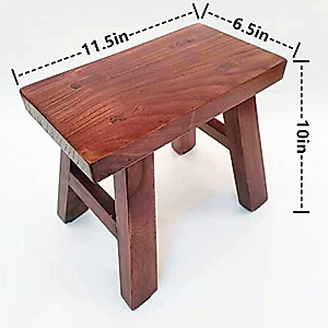 dadaozhijian Handmade Solid Wood Stool Bearing 1000 lbs,Small Short Stool,Shoe Changing Stool，Plant Stand,Milking Stool,Footstool，Ladder Stool，Strong and Durable (1 Pack)