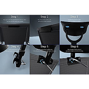 Starswirl Chair Head-Rest Attachment,Black Mesh & Elastic Sponge & Nylon Frame | ONLY - Chair Not Included