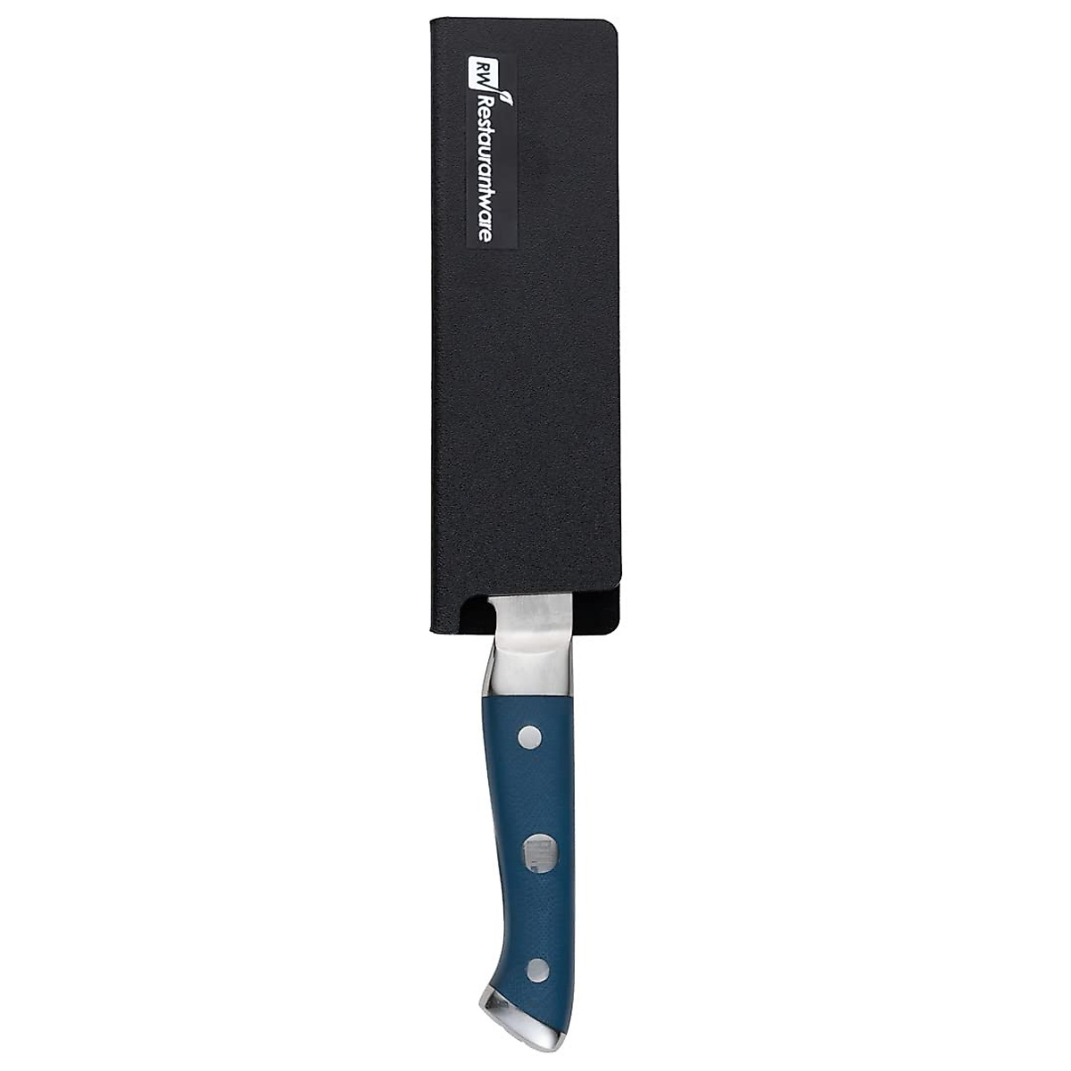 Sensei 6.5 x 2 Inch Knife Sleeve, 1 BPA-Free Knife Protector - Fits Utility Knife, Felt Lining, Black Plastic Knife Blade Guard, Durable, Cut-Proof - Restaurantware