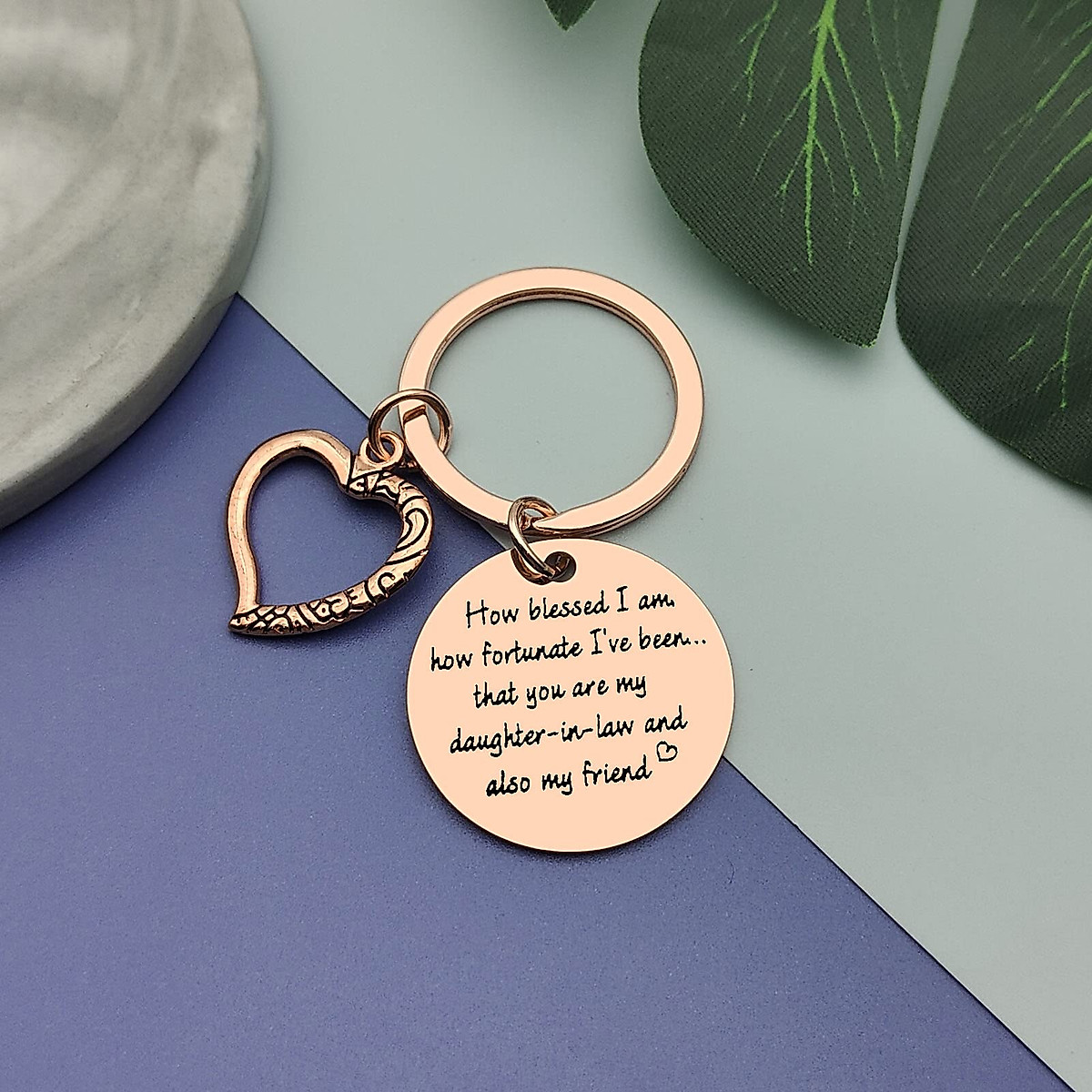 Vadaka Daughter in Law Keychain Daughter in Law Gifts from Mother in Law Wedding Gift Bonus Daughter Gift Jewelry Bridal Shower Gift Step Daughter Gift Appreciation Jewelry Christmas Birthday Gift