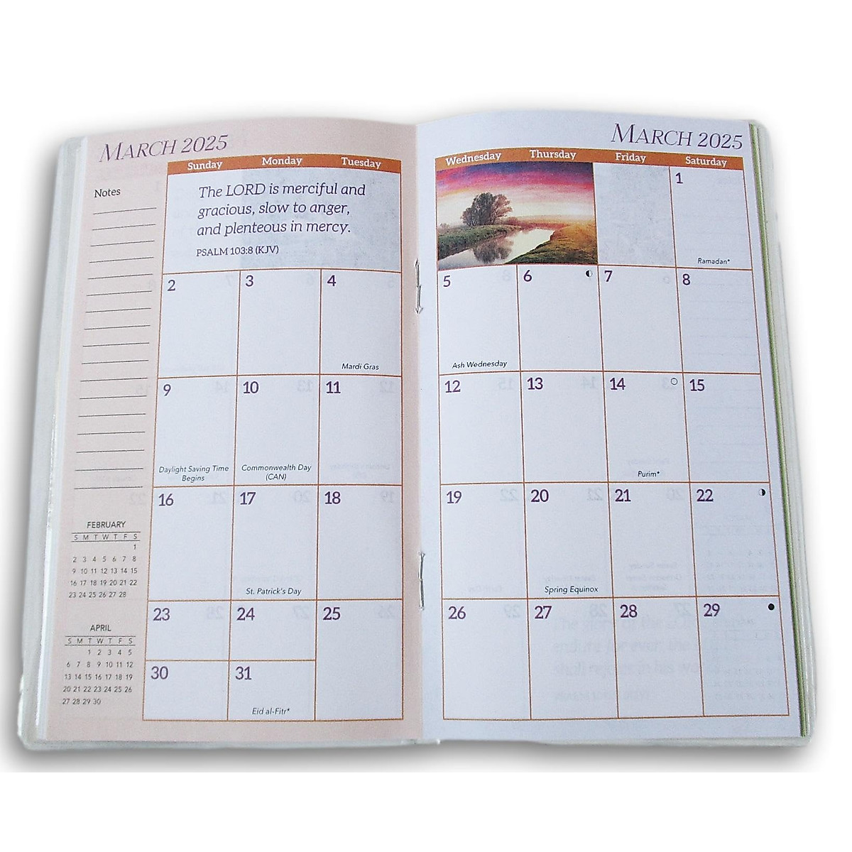 Scenic 2-Year Miniature Monthly Planner Book for 2023-2025 (Psalms)