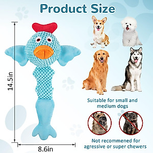 Fuufome Squeaky Dog Toys for Medium and Small Dogs:Interactive Tug of War Dog Toy for Puppy Teething-Great Plush Dog Toy for Dogs to Keep Them Busy