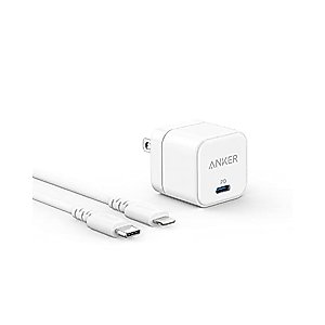 USB C Charger, Anker Fast Charger with Foldable Plug, PowerPort III 20W Cube Charger with USB C to Lightning Cable for iPhone 14/14 Plus/14 Pro/14 Pro Max/13, Galaxy, iPad/iPad Mini and More
