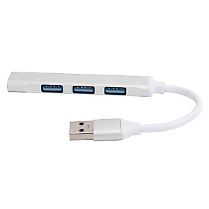 4 Port USB3.0 Hub, Aluminum Alloy Adapter Converter UltraHigh Speed Splitter Support for Windows XP/Vista/7/8 OS X