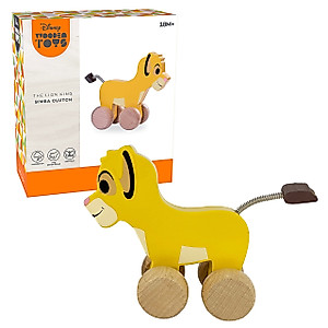 Disney Wooden Toys 6.5-inch Simba Clutch Toy, The Lion King, Wooden Toys, Pretend Play, Kids Toys for Ages 18 Month by Just Play
