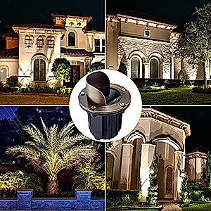 LED Spot Lights Outdoor Landscape Lighting Well Lights 174 - Solid Brass In Ground Light with 7W LED Bulb Security Landscape Lights for Bright Long Lasting Home Garden Patio Pool Area Deck Lighting