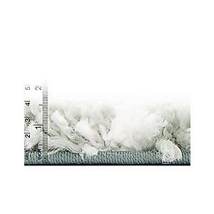 Unique Loom Rabat Shag Collection Area Rug - Marble (7' 10" x 10' Rectangle, White Cyan/Ivory)