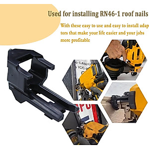 YETTAT Vinyl Siding Adaptor Tip DCN45RN DCN45RND1 DCN45RNB for Dewalt Roofing Nailer Cordless 20v Tip Replacement Vinyl Siding Adaptor Tip and Vinyl Siding Adaptor (A&B style Set of 4)