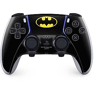 Skinit Gaming Decal Skin Compatible with PS5 DualSense Edge Pro Controller - Officially Licensed Warner Bros Batman Official Logo Design