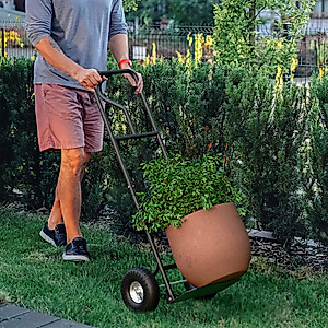 Nightcore Hand Truck 660 LBS Capacity, Heavy-Duty Dolly Cart w/P-Handle, All-Terrain Double Bearing Rubber Wheels, Foldable & Space-Saving Hand Cart for Home, Warehouse, Garage, Backyard (Black)