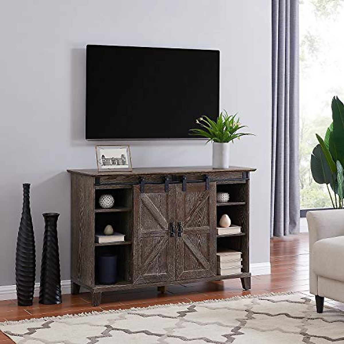 Southern Enterprises Holmes TV Stand, Brown