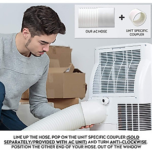 Portable Air Conditioner Hose - AC Hose YOUHO 5.1" Diameter - 80" Long. Universal Flexible Counter-Clockwise Room Airconditioner AC Vent Replacement Tube