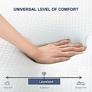 Mattress Topper King, 2-inch Medium Firmness Memory Foam Mattress Pad with Bamboo Washable Cooling Cover