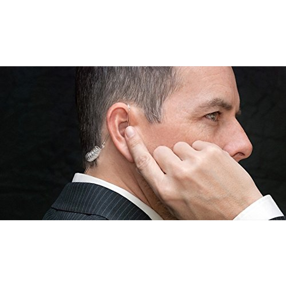 TOMSENN 2-Pin Covert Acoustic Tube Walkie Talkie Earpiece – Two Way Radio Earpiece with a PTT Mic - Compatible with Walkie Talkie Headset Brands (Kenwood, Puxing, Wouxun) – Pack of 2