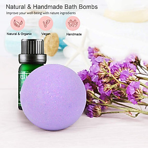 36 Organic Bath Bombs Gift Set, Natural Mini Handmade Bath Bombs for Women, Girls, Men, Kids Safe Bubble Bath Bomb, Rich Essential Oils Spa Bath Fizzies for Moisturizing Dry Skin, Relaxing Scents