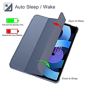 Soke Case for iPad Air 5th Generation 2022/ iPad Air 4th Generation 2020 - [Slim Trifold Stand + 2nd Gen Apple Pencil Charging + Auto Sleep/Wake ], Hard PC Back Cover for iPad Air 10.9 inch,Lavender