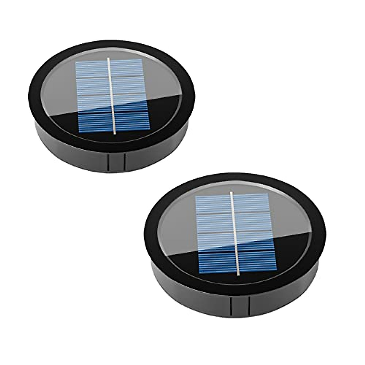 2 Pack Solar Lights Replacement Top - 15 lumens LED Solar Panel Lantern Lid Lights , Lantern ​Light Replacement , Outdoor Solar Replacement Parts