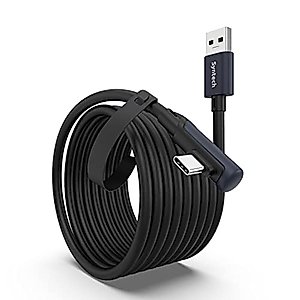 Syntech Link Cable 16 FT Compatible with Quest2/Pro/Pico4 Accessories and PC/Steam VR, High Speed PC Data Transfer, USB 3.0 to USB C Cable for VR Headset and Gaming PC, Black