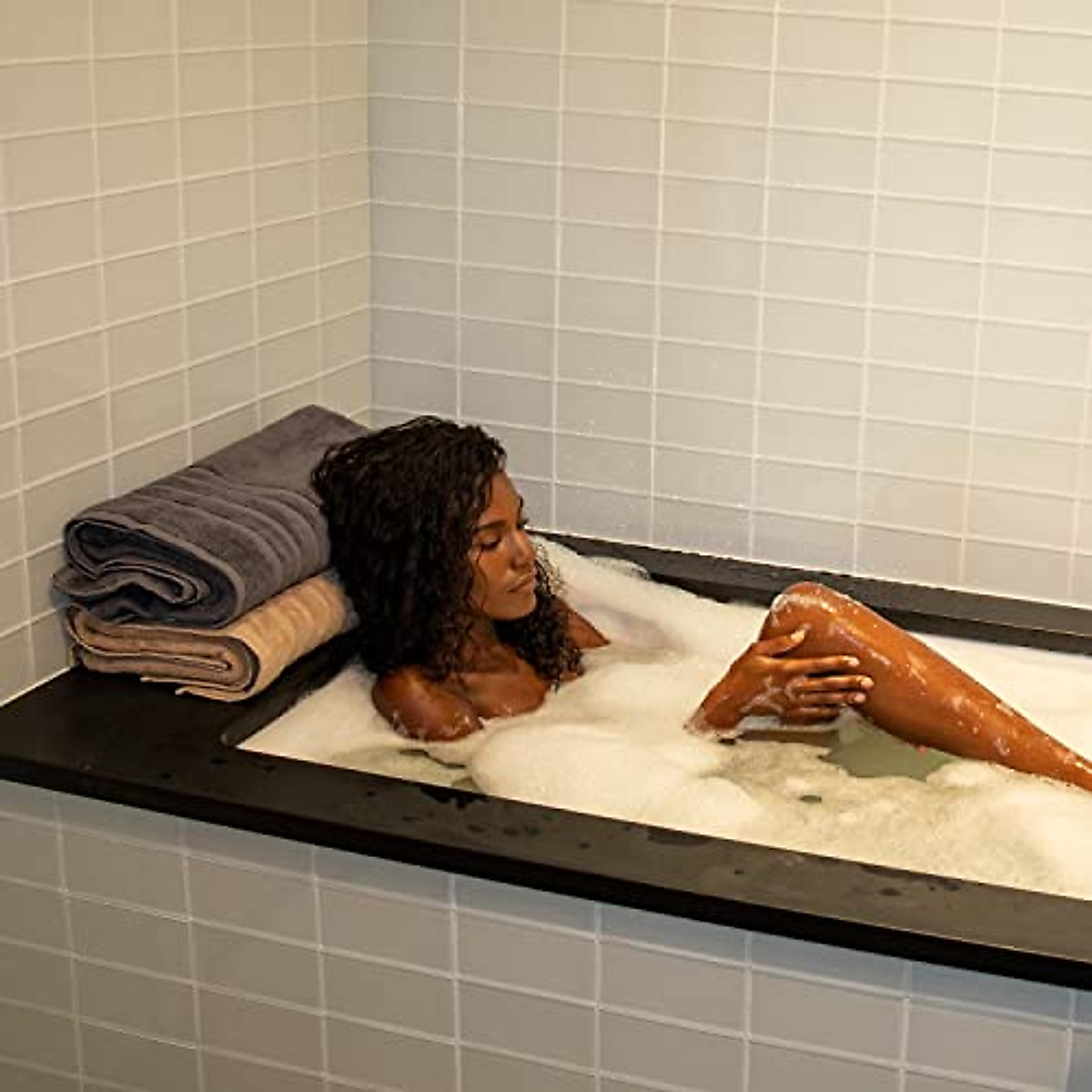 Mosobam 700 GSM Hotel Luxury Bamboo Viscose-Cotton, Bath Towel Sheets 35X70, Allure Blue, Set of 4, Oversized Turkish Towels