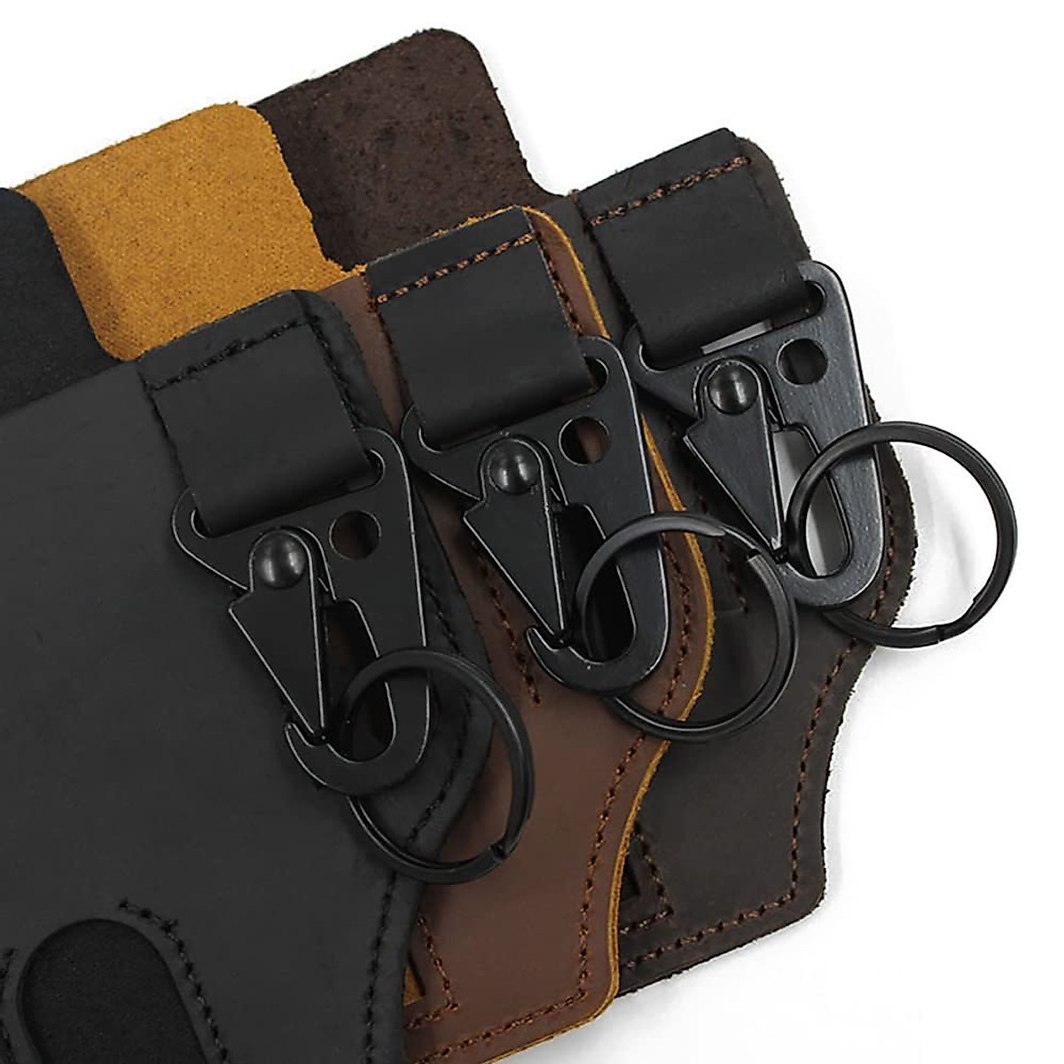 Leather Multitool Sheath for Belt, EDC Belt Organizer for Men, Multi Tool Holster with Tactical Pen Holster, Flashlight Holster, Key Holder
