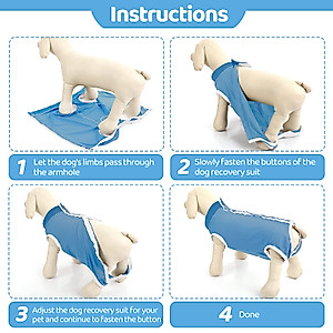 MIGOHI Dog Surgery Recovery Suit, Anti Licking Recovery Suit for Female Male Dogs Cats, Spay Neuter Dog Onesie After Surgery, Professional Dog Surgical Suit Cone Alternative for Abdominal Wounds