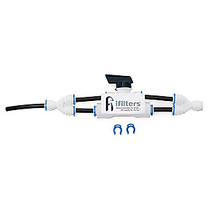 iFilters Reverse Osmosis RO Flush Kit Valve for 100 GPD RO System, 1/4" QC Ports