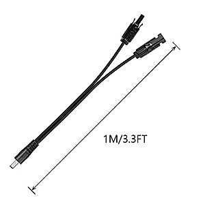 SinLoon Solar Panel Plug to DC 5.5x2.1mm Adapter Extension Power Cable, Solar Extension Cable,with DC 8mm Converter Connect for Portable Power Station Rechargeable Battery Pack Solar Generators(1M)
