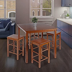 Winsome Wood Stella Snack Table, 33.07x33.07x30.16, Teak