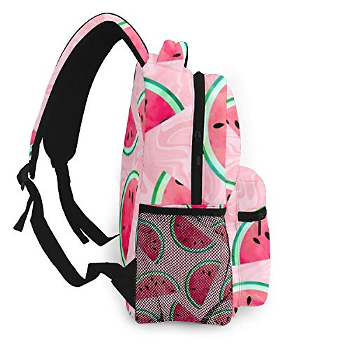 Dujiea Backpacks for Kids Pink Watermelon Slice Waterproof Book Bags for Laptop, Women Casual Daypacks School Rucksack Travel Backpack for Children Toddler 1th- 6th Grade Girls Boys