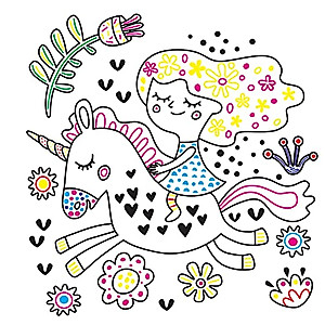 Easy and Fun Paint Magic with Water: Unicorns and Friends (Happy Fox Books) Paintbrush Included - Mess-Free Painting for Kids Ages 4-6 to Create Unicorns in Space, Over Rainbows, and More