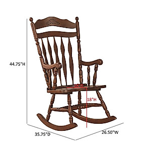 Coaster Home Furnishings Windsor Rocking Chair Medium Brown