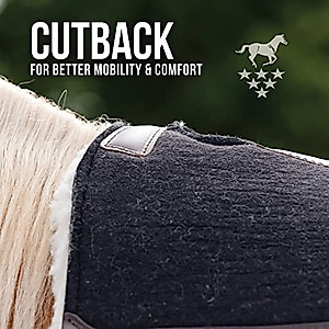 Professional's Choice 100% Steam-Pressed Saddle Pad (31" x 32", Fleece Bottom 1 1/4" Felt, Black)