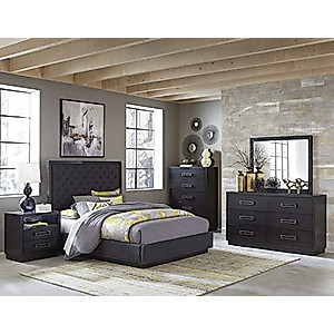 Lexicon Menotti Fabric Upholstered Bed, Cal King, Graphite